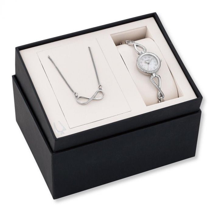 Bulova Crystal Markers Infinity Pendant Women's Watch Box Set 96X129 ...
