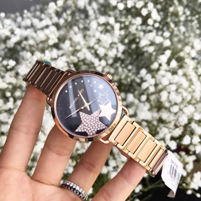 Michael Kors Portia Rose Gold Crystal Women's Watch MK3795 xách tay ...