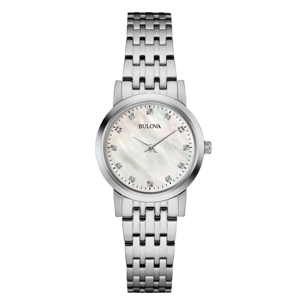 Bulova Diamond Gallery Stainless Steel Women's Watch 96P175 xách tay ...
