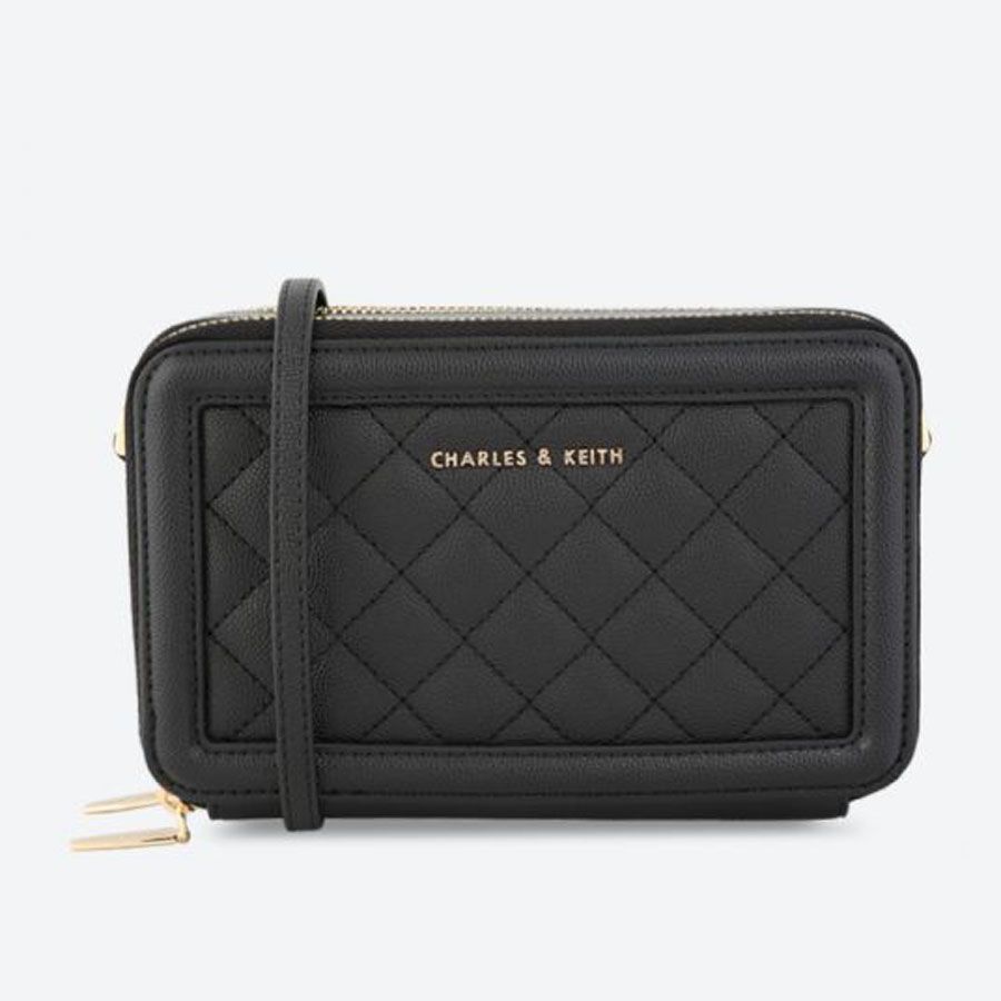 Charles & Keith Quilted Màu Đen Quai Xách CK6-10840105_BLACK xách tay ...